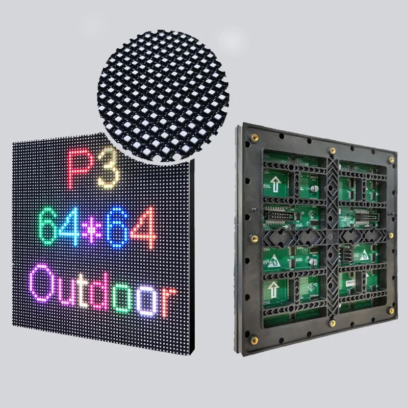 In stock p3 outdoor SMD led module board screen full color video led p3 led display module video ...