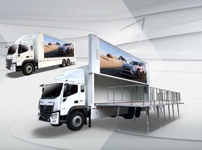 HW9600 HD Mobile Outdoor Advertising LED Display Truck LED Advertising ...