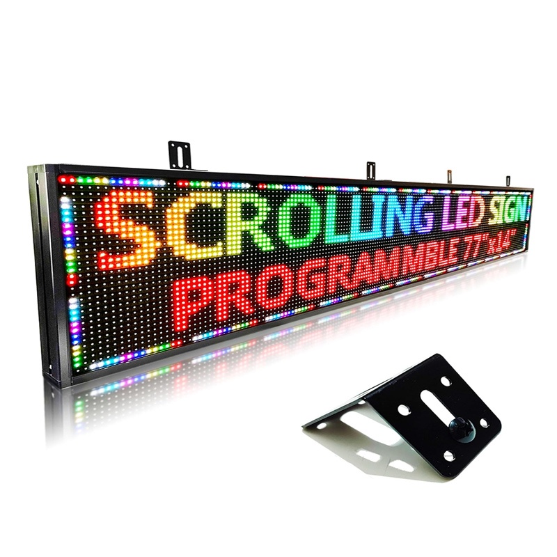 HS Outdoor Scrolling Led Sign Programmable P10 77’’x14’’ ， Digital ...