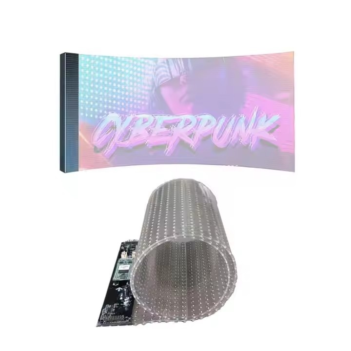 Indoor Soft Transparent Adhesive Super Slim LED Screen Display P10 ...