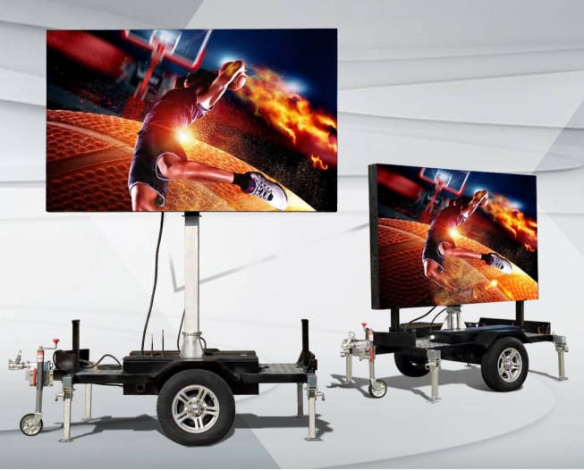 EF4 mobile led screen trailer outdoor led trailer with Solar panel led ...