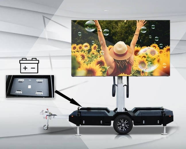 A mobile LED trailer in new energy with batteries is a type of trailer ...